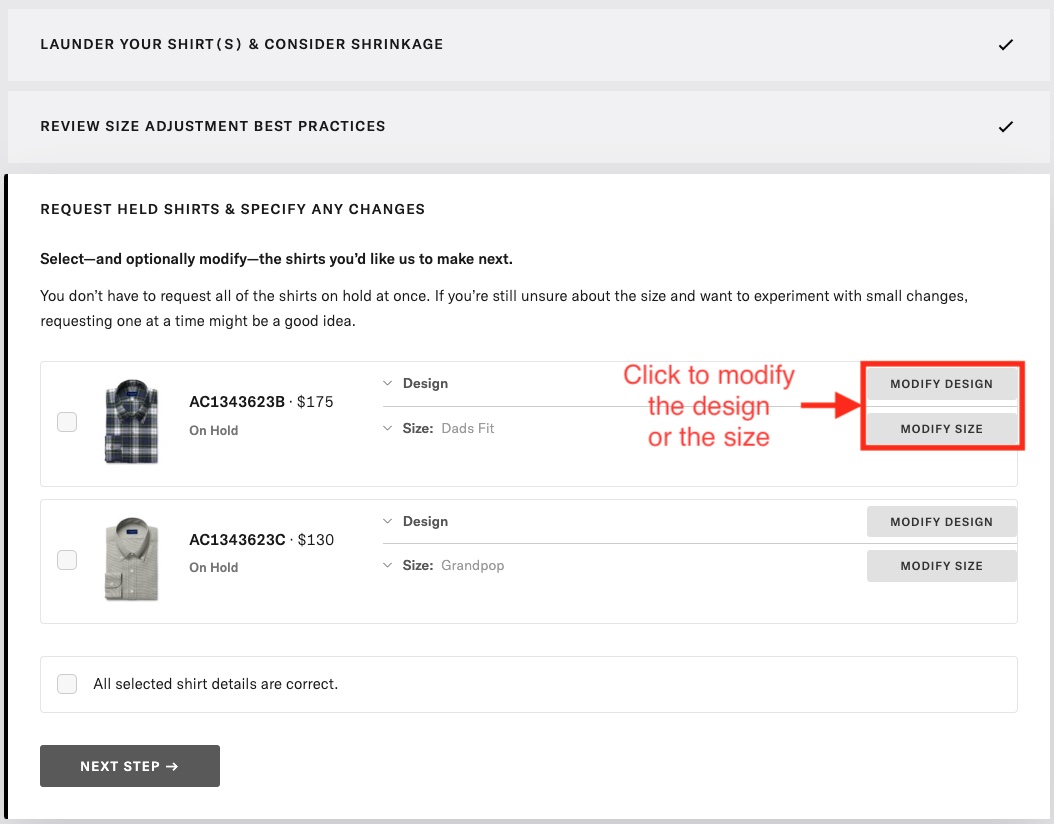 How to Request Custom Garments On Hold - Proper Cloth Help