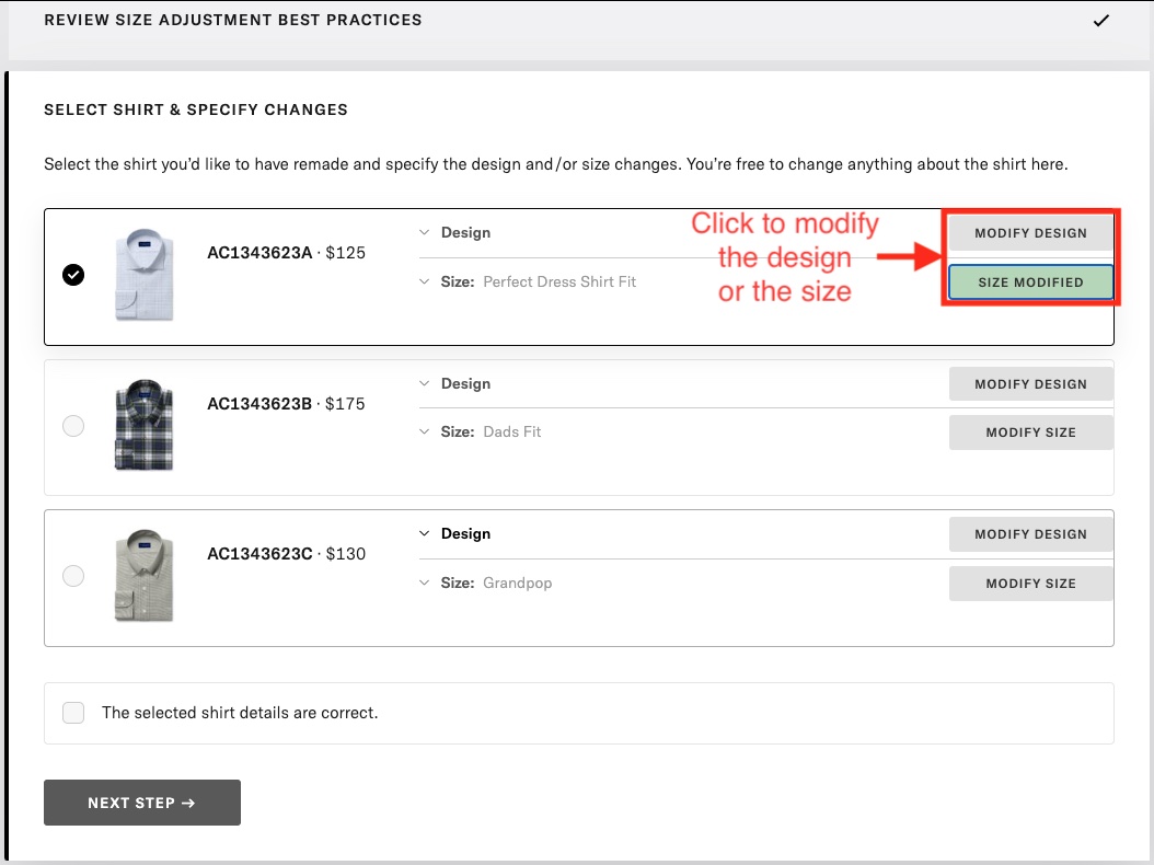 Can I change my fabric or style details when requesting a remake ...