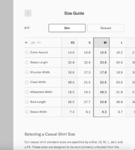 Standard Sizes, Types of Fit, and Size Charts - Proper Cloth Help